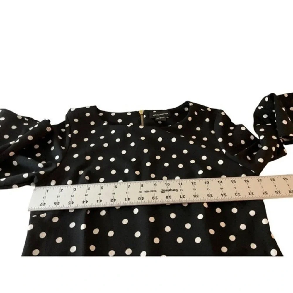 Liz Claiborne | Dresses | Liz Claiborne Womens Black White Polka Dot ...